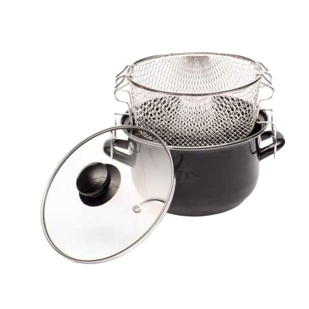 FRITEUSE TOUS FEUX NOIR PANIER ET COUVERCLE INCLUS - BAUMALU | Terres ...